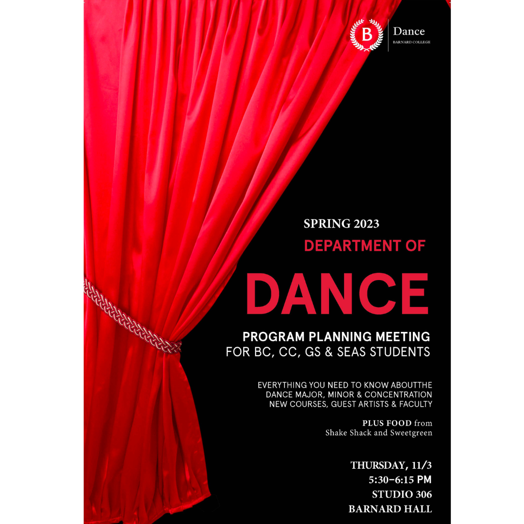 Spring 2023 Dance Program Planning Meeting | Barnard Dance